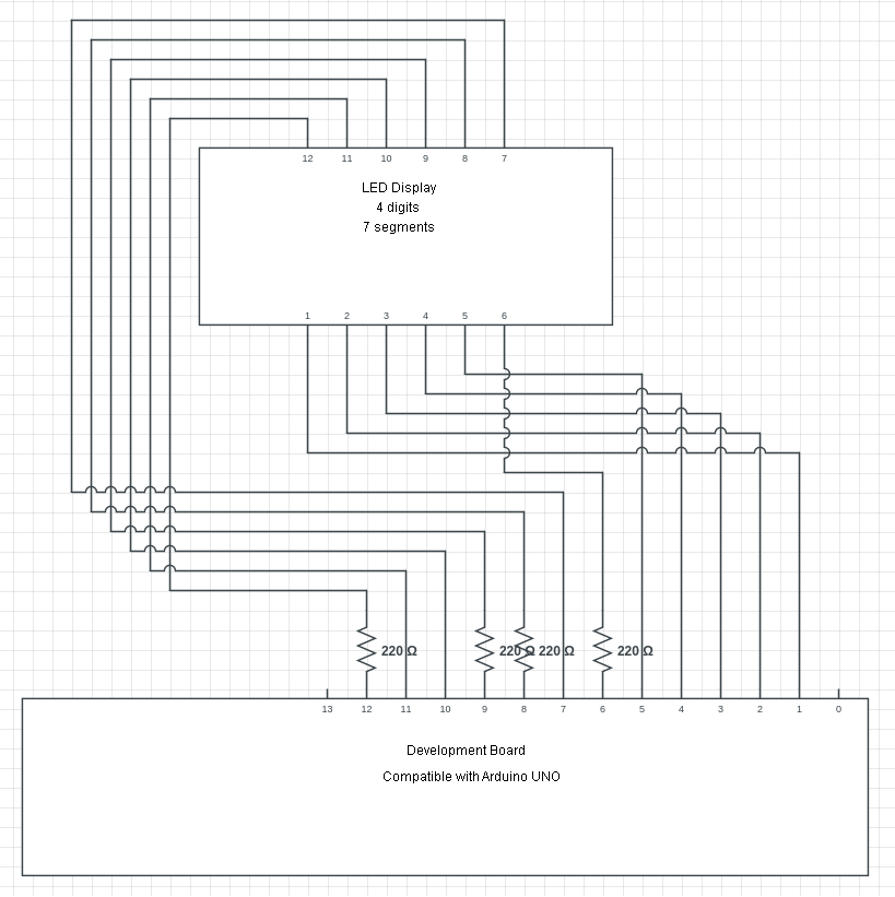0.36" 4 Digit LED Display Common Cathode - Optimus Digital