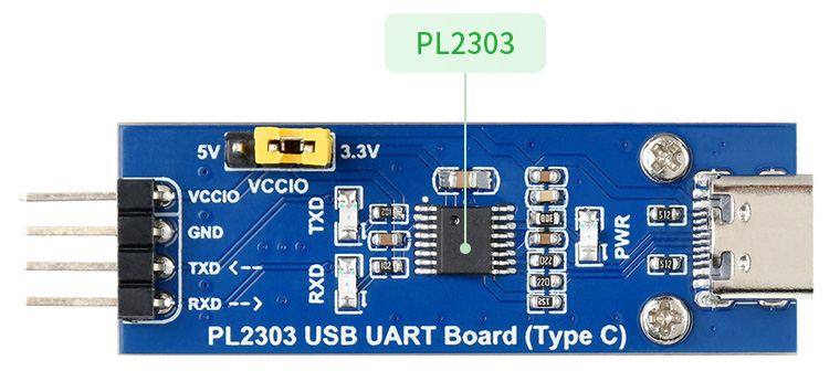 PL2303 USB To UART (TTL) Communication Module, USB-C Connector ...